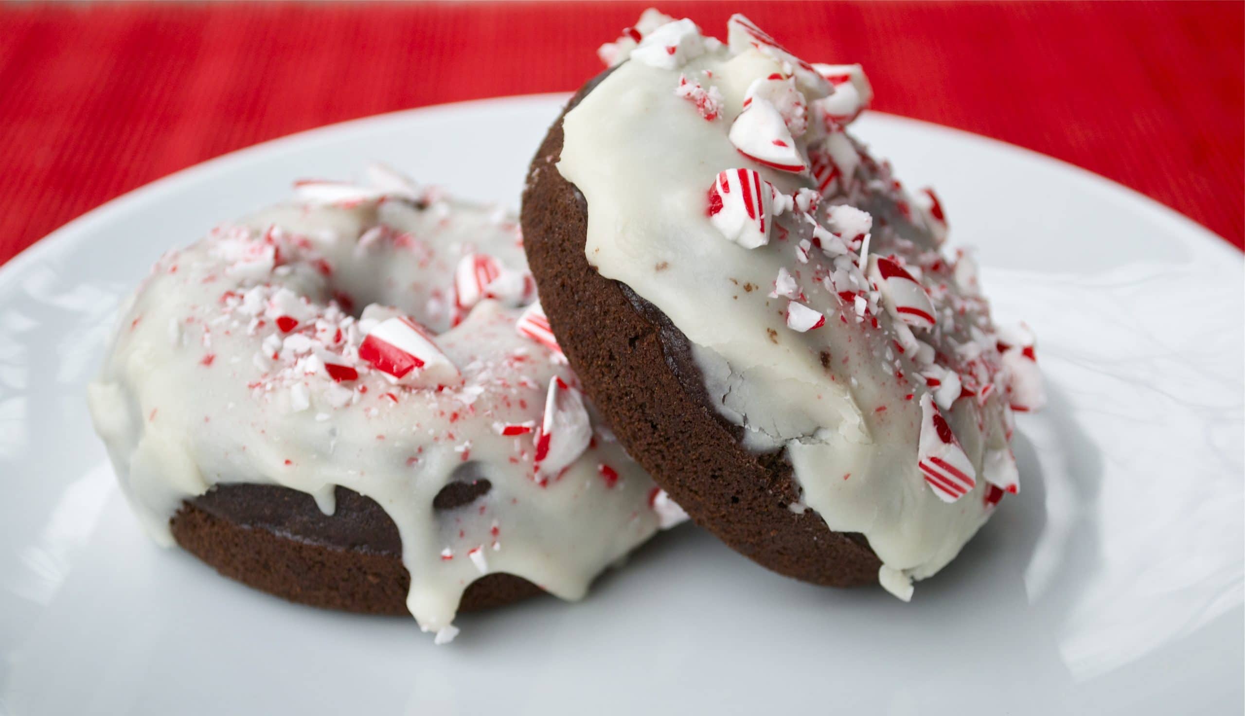 Chocolate Peppermint Donuts with White Chocolate Frosting {Gluten-Free}