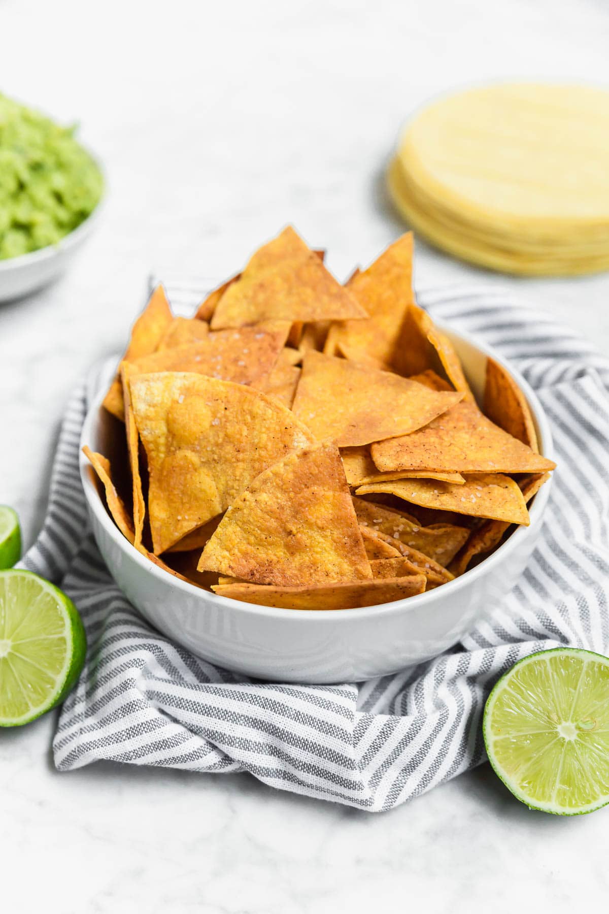 Baked Chili Lime Tortilla Chips In The Oven Use Leftover Corn Tortillas 