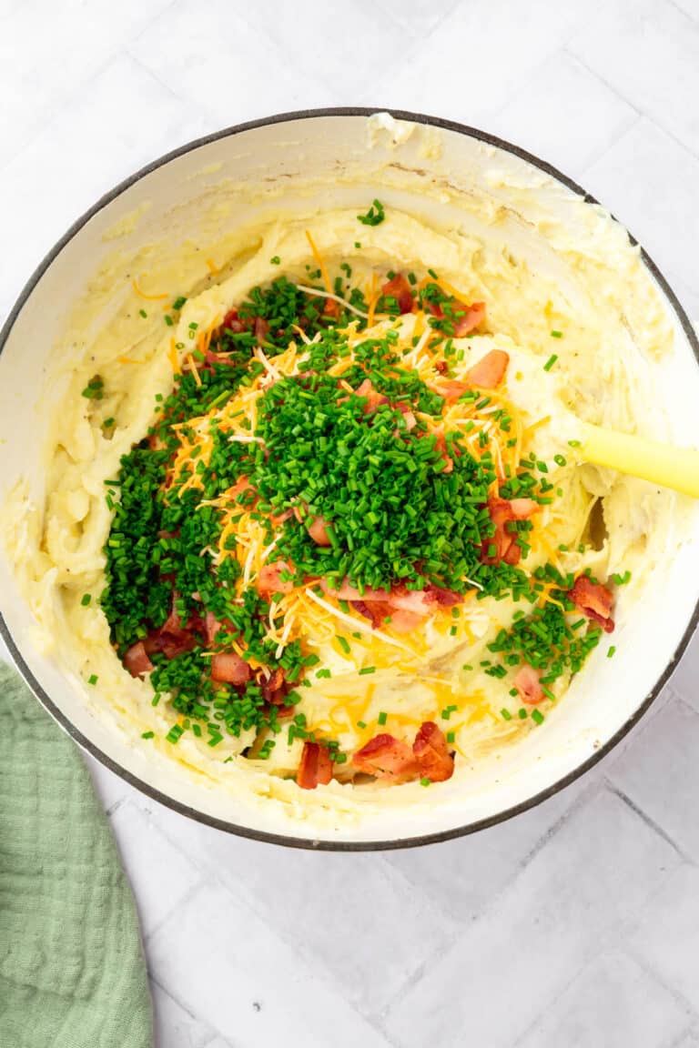 Twice Baked Mashed Potatoes - A Dash of Megnut
